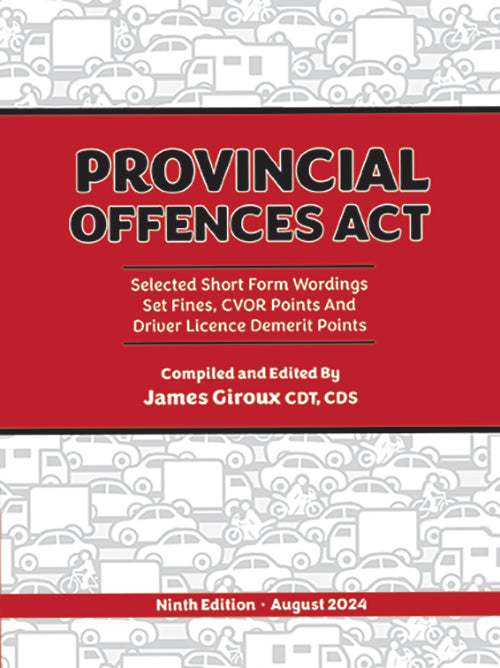 Provincial Offences Act - Ninth Edition — Volumes Publishing