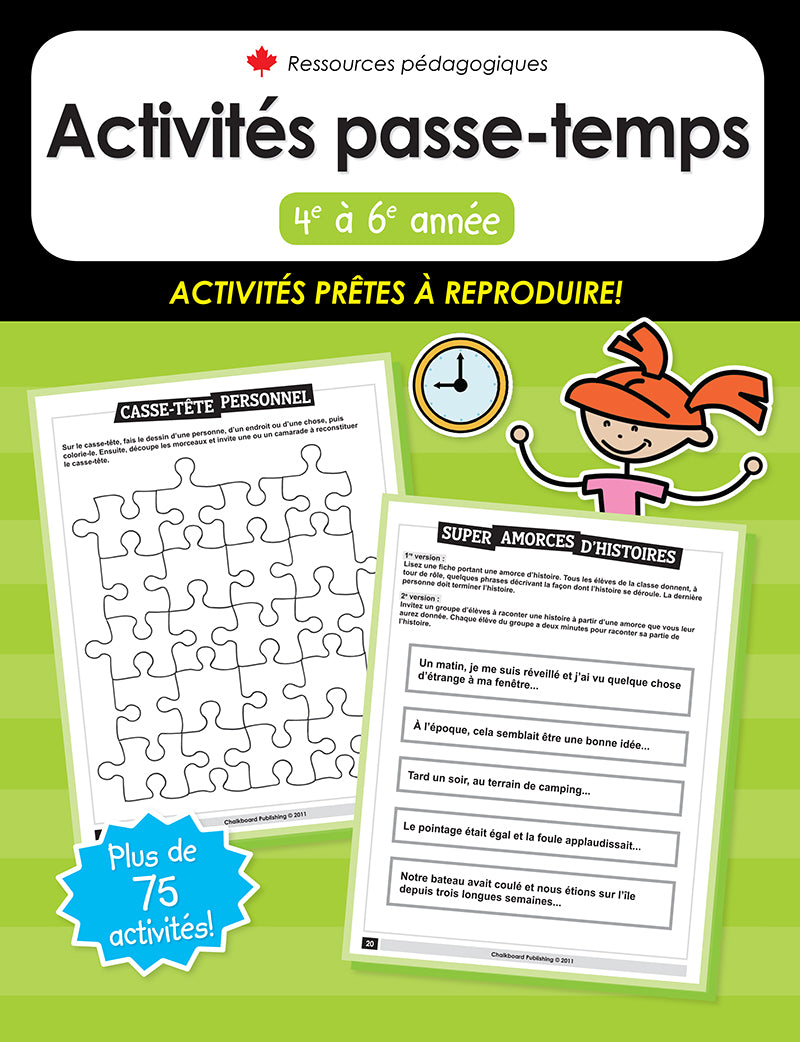 Activités passe-temps - 4e à 6e années — Volumes Publishing