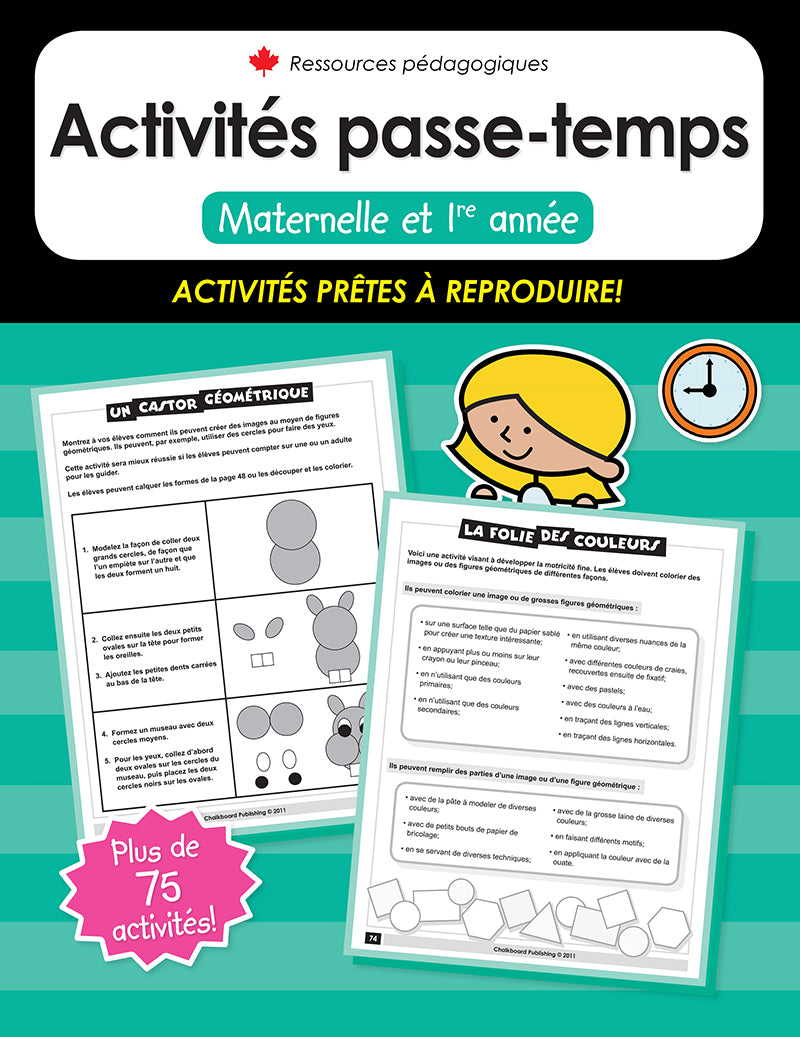 Activités passe-temps - Maternelle et 1re année — Volumes Publishing