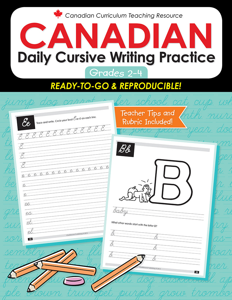 Canadian Curriculum Teaching Resource - Daily Cursive Writing Practice ...