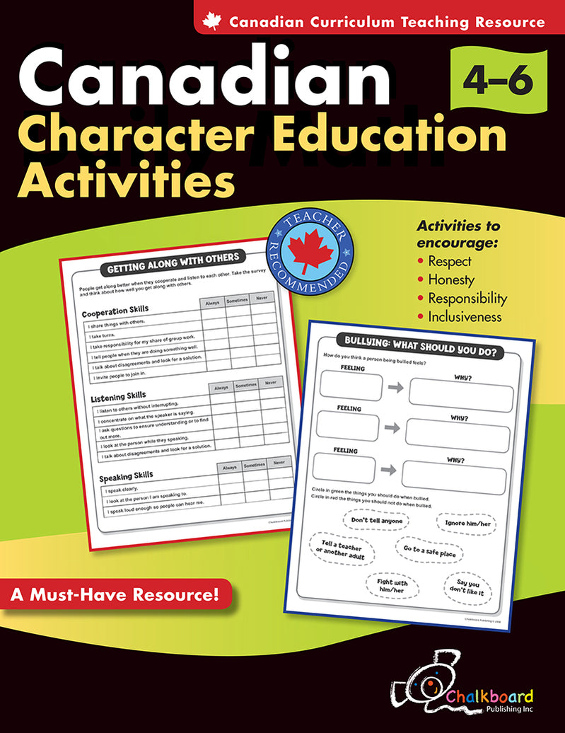 Canadian Character Education Activities Grades 4-6 — Volumes Publishing