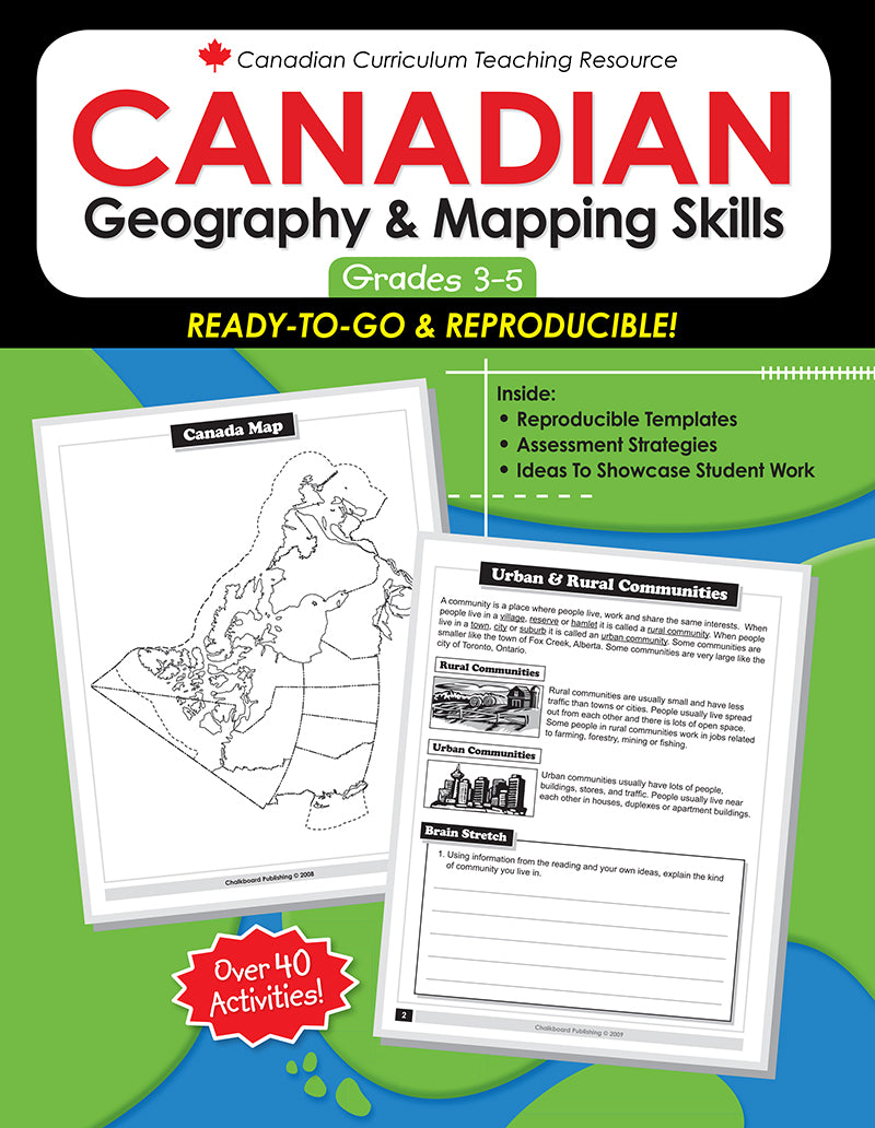 Canadian Curriculum Teaching Resource - Canadian Geography & Mapping S ...